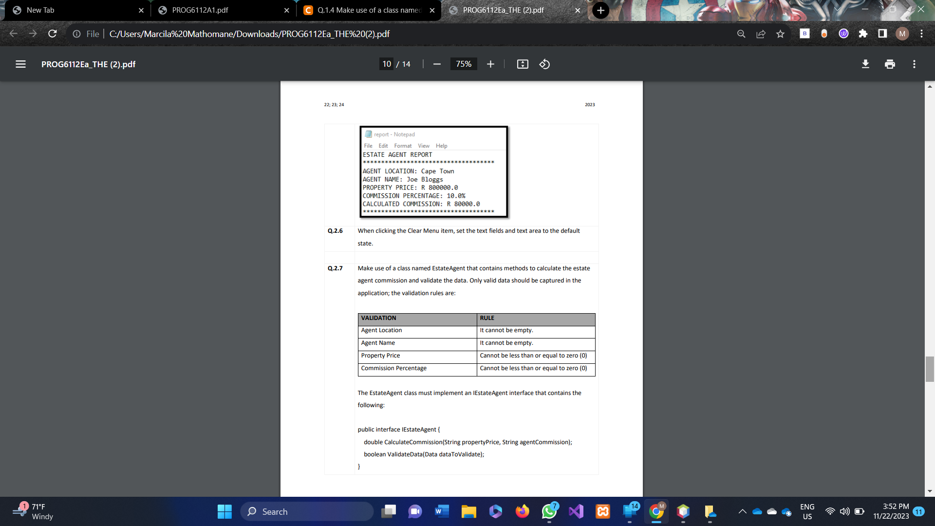 Solved You are required to write unit tests for the | Chegg.com