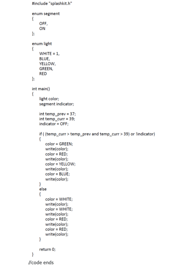 #include "splashkit.h" enum segment { OFF, ON }; enum | Chegg.com