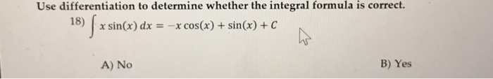 Solved Use differentiation to determine whether the integral | Chegg.com