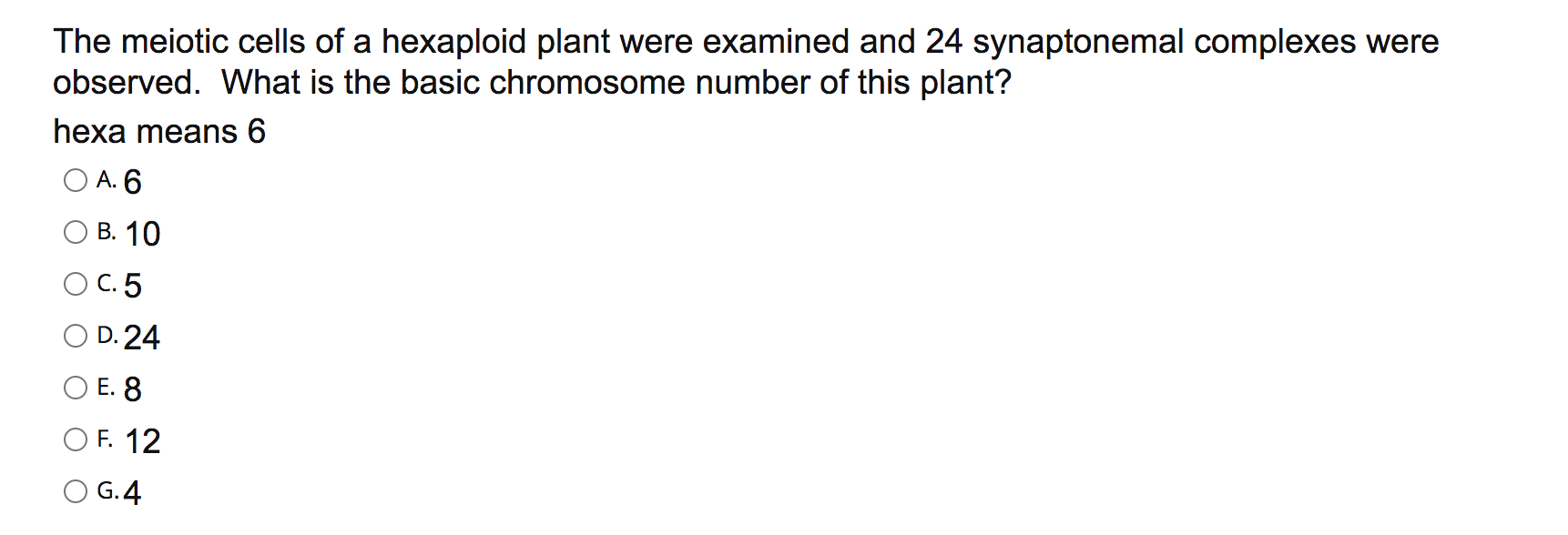 Solved The meiotic cells of a hexaploid plant were examined | Chegg.com