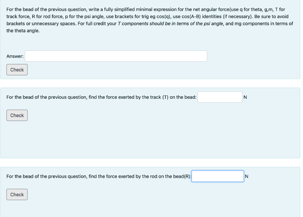 Solved A round bead of mass 2kg is pushed along the outside | Chegg.com