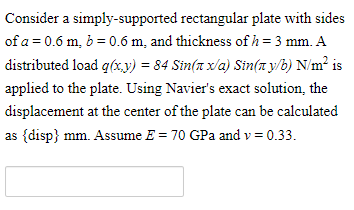 Consider a simply-supported rectangular plate with | Chegg.com