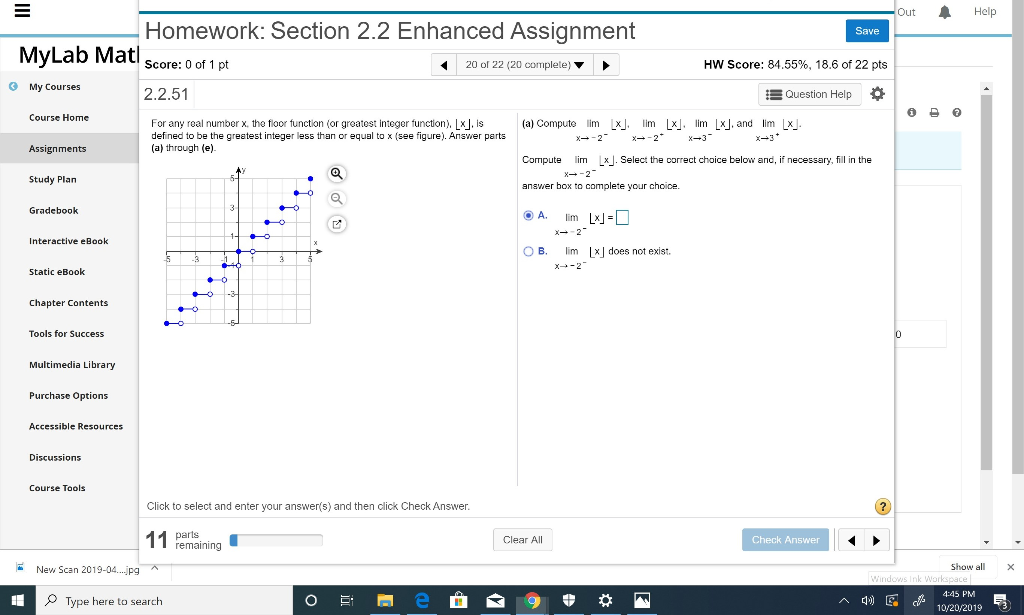 Solved Homework: Section 2.1 Enhanced Assignment Save MyLab | Chegg.com