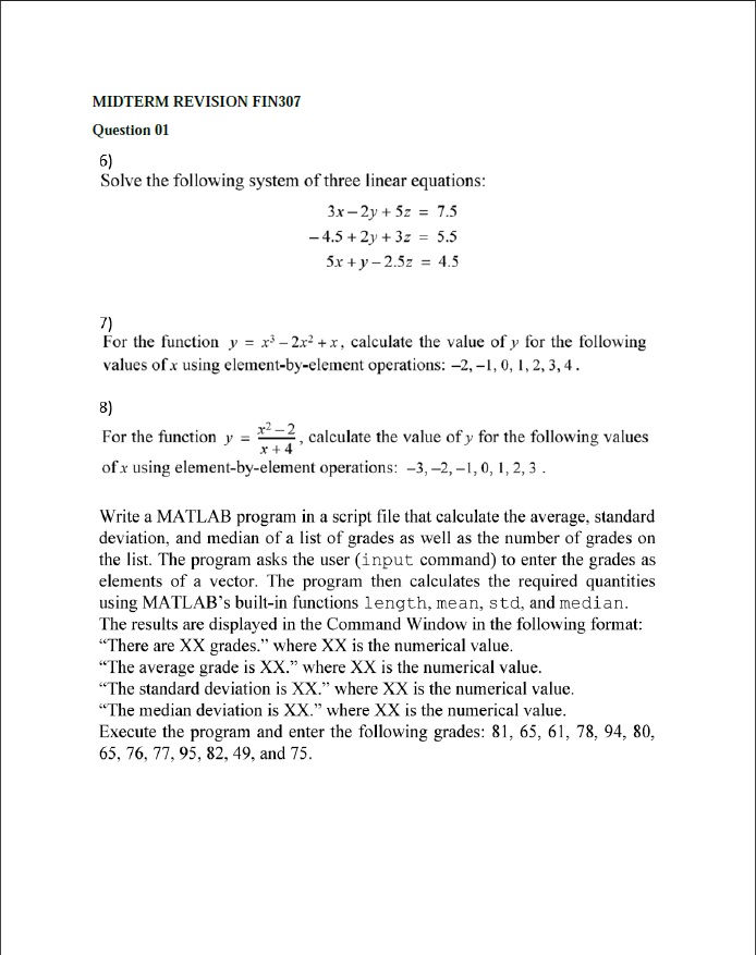 Matlab Only Matlab Only Matlab Only 