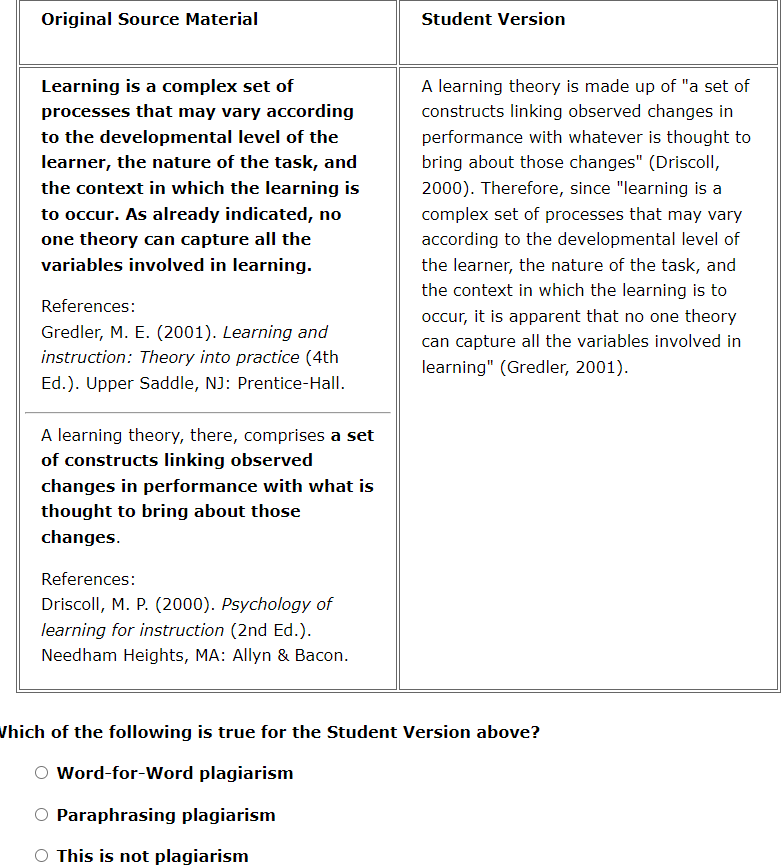 Solved Vhich of the tollowing is true tor the student | Chegg.com