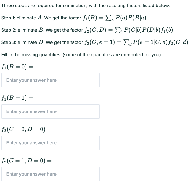Assume the following Bayes Net and corresponding | Chegg.com