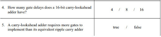 Solved 4. How many gate delays does a 16-bit carry-lookahead | Chegg.com