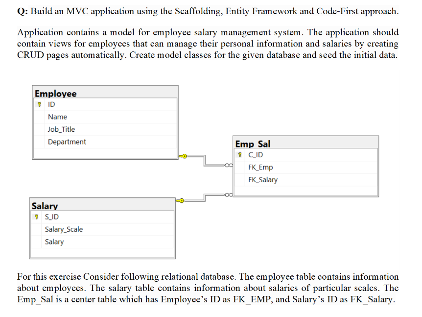 Q Build An Mvc Application Using The Scaffolding 