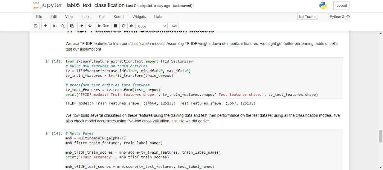 Solved jupyter lab05_text_classification Last Checkpoint a | Chegg.com