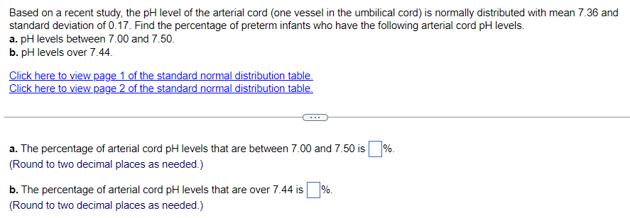 Solved Use a standard normal table to obtain the areas under | Chegg.com