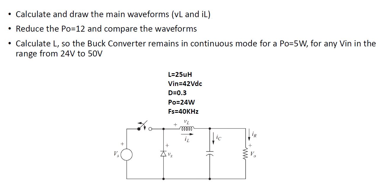 Solved Calculate and draw the main waveforms (vL ﻿and | Chegg.com