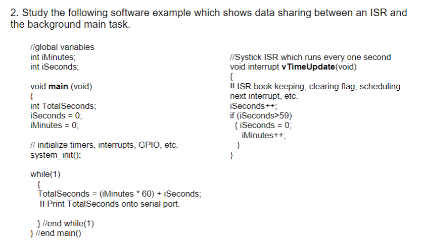 2. Study the following software example which shows | Chegg.com