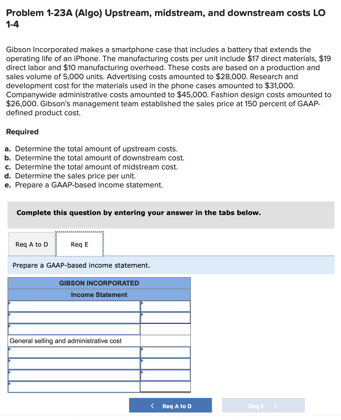Solved Problem 1-23A (Algo) Upstream, midstream, and | Chegg.com