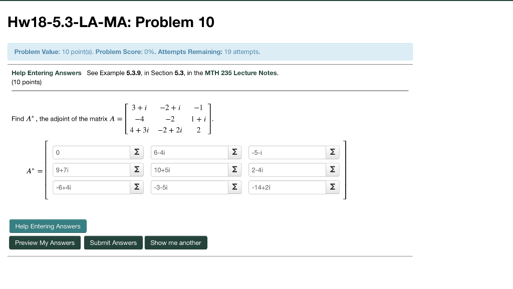 Solved Hw18-5.3-LA-MA: Problem 10 Problem Value: 10 | Chegg.com