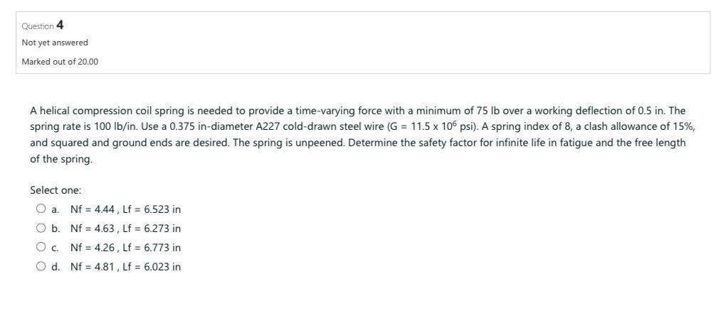 A helical compression coil spring is needed to | Chegg.com