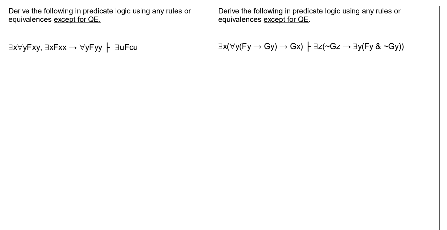 Solved Derive the following in predicate logic using any | Chegg.com