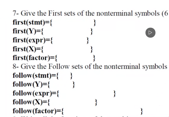 Solved 1. stmt → for D2 = expr to expr do stmt 1 for D2 = | Chegg.com