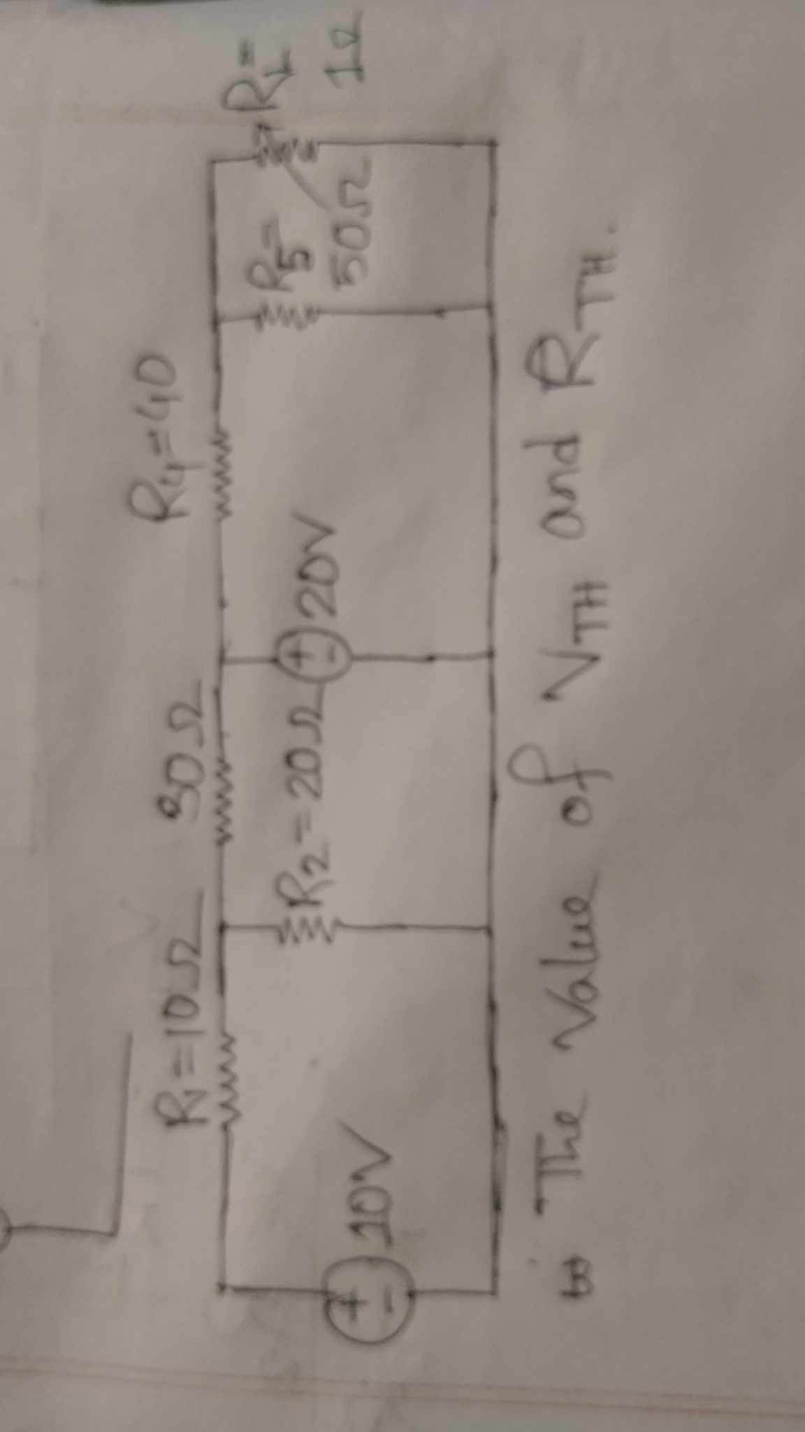 Solved to The Value of VTH and RTH.ω The Value of VTH and | Chegg.com