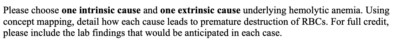 Solved Please choose one intrinsic cause and one extrinsic | Chegg.com
