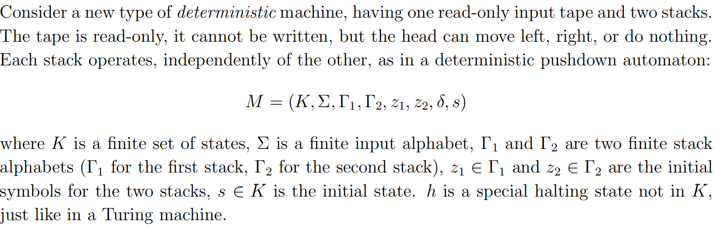 Consider a new type of deterministic machine, having | Chegg.com