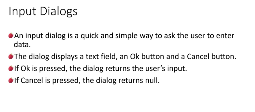 Solved Dialog Boxes A dialog box is a small graphical window | Chegg.com