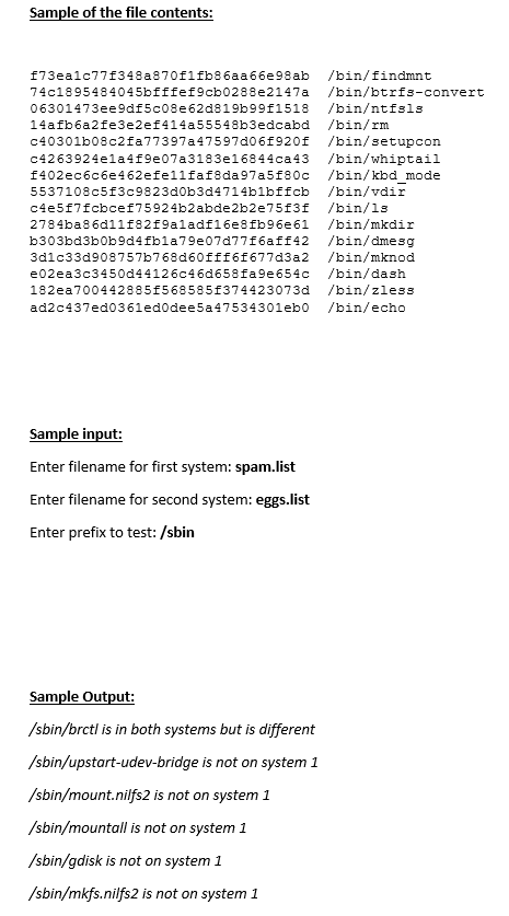 Solved I would like to write a Python program that compares | Chegg.com