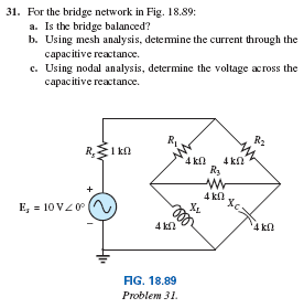 Solved 31. For the bridge network in Fig. 18.89: a. Is the | Chegg.com