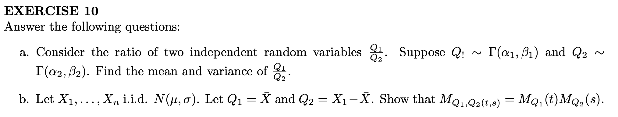 Solved EXERCISE 10Answer the following questions:a. | Chegg.com