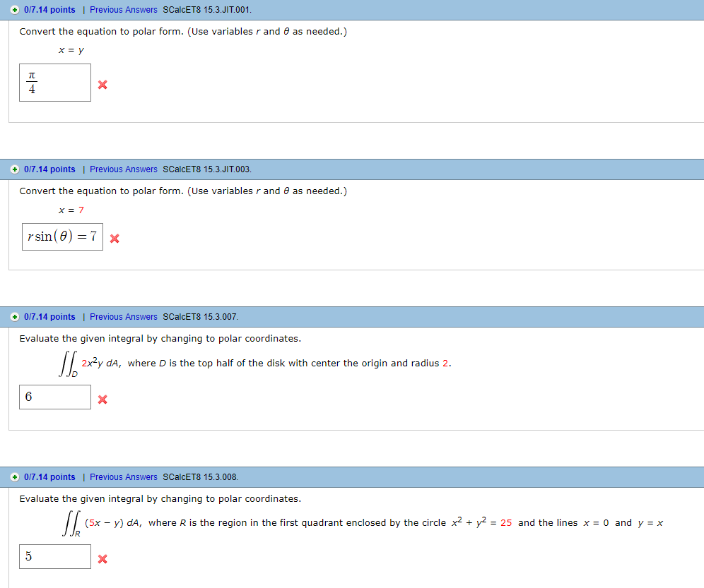 Solved + 0/7.14 points | Previous Answers SCalcET8 | Chegg.com