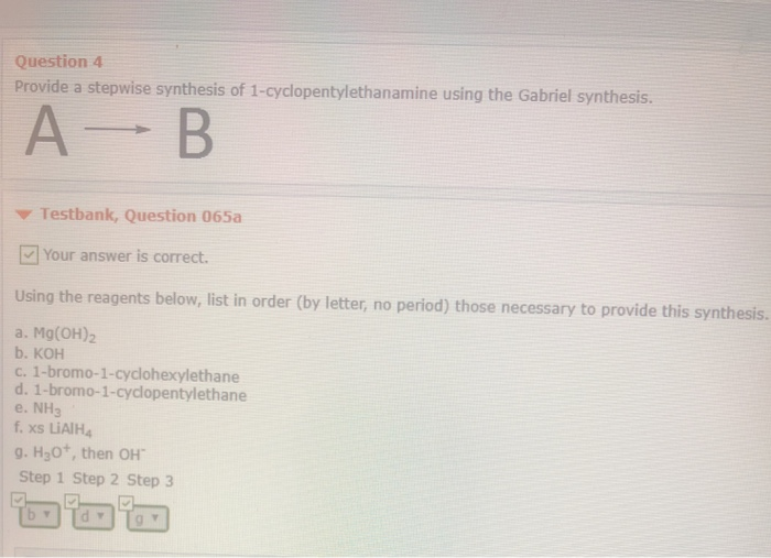 Solved Question 4 Provide a stepwise synthesis of | Chegg.com
