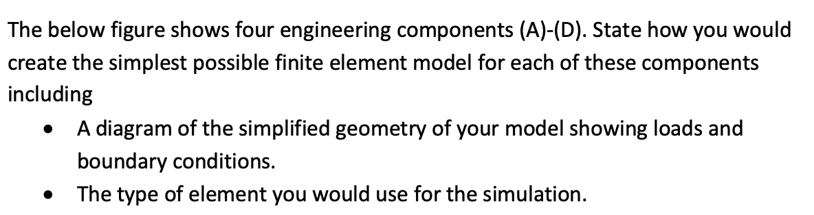 The below figure shows four engineering components | Chegg.com
