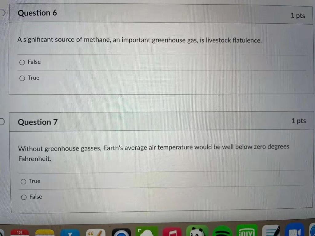 Solved Question 6 1 pts A significant source of methane, an | Chegg.com