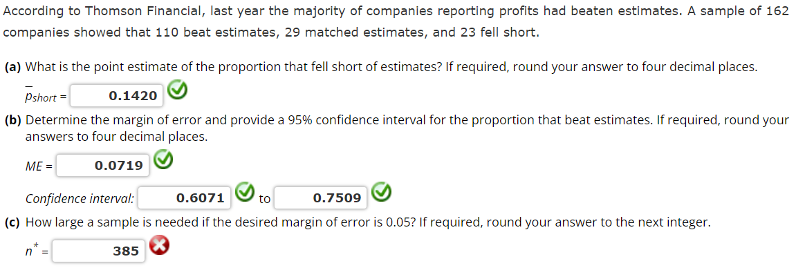 Solved According to Thomson Financial, last year the | Chegg.com