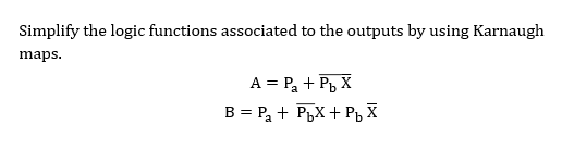 Solved Simplify the logic functions associated to the | Chegg.com