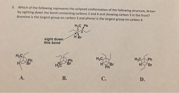 Solved Which of the following represents the eclipsed | Chegg.com