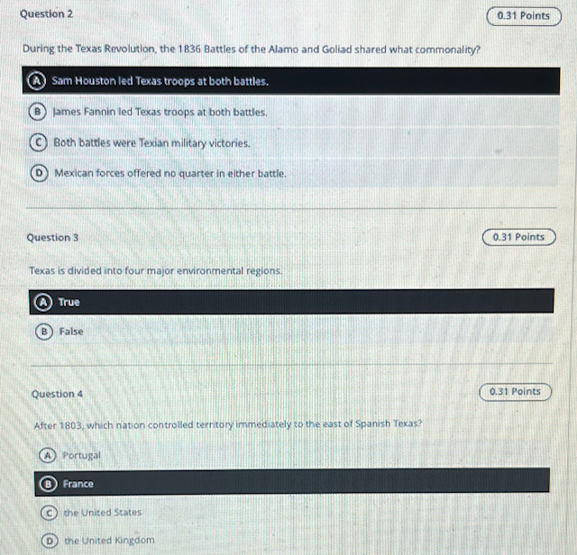 During the Texas Revolution, the 1836 Battles of the | Chegg.com