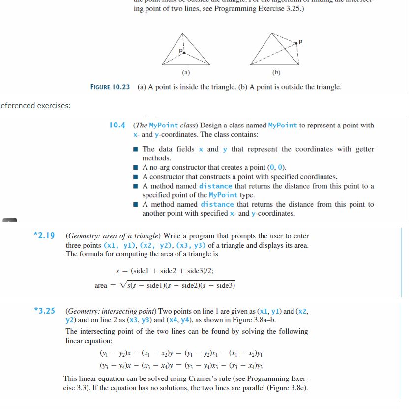 Solved 10.12 (Geometry the Triangle2D class) Define the | Chegg.com