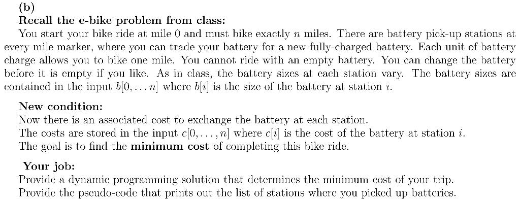 Dynamic Programming For Each Of The Dynamic