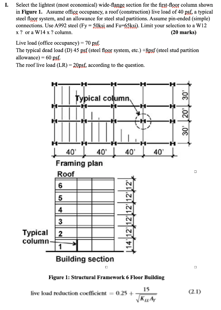 Solved Select the lightest (most economical) wide-flange | Chegg.com