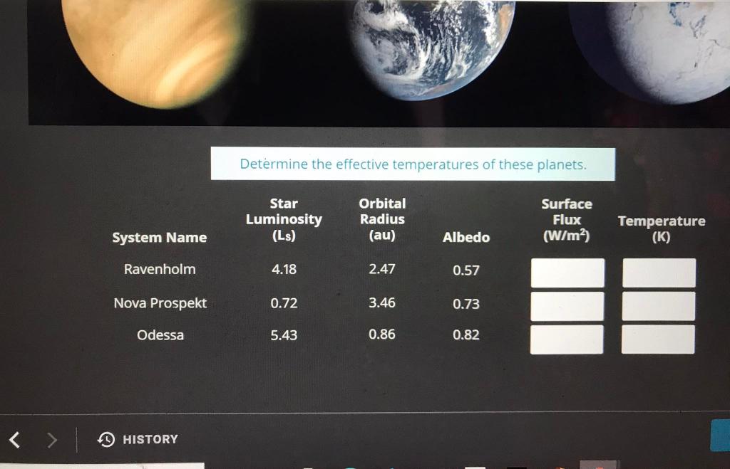 Solved Score. Determine the effective temperatures of these | Chegg.com