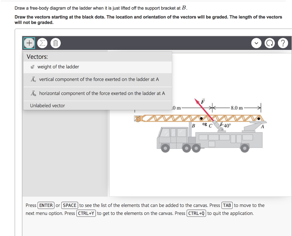 Solved Draw a free-body diagram of the ladder when it is | Chegg.com