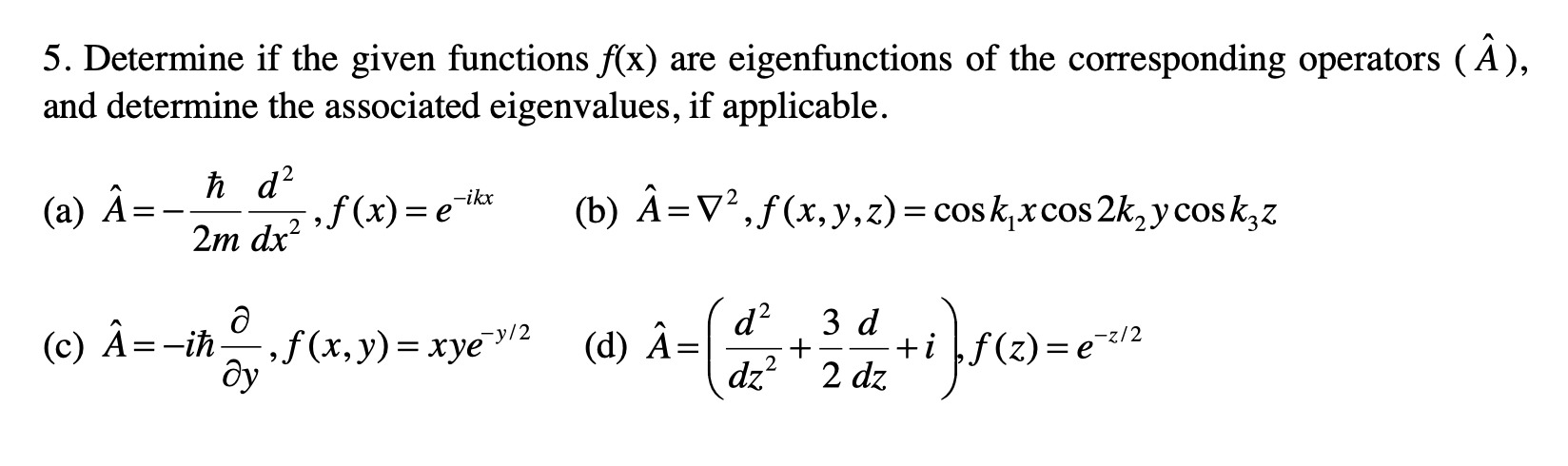 5. Determine if the given functions f(x) are | Chegg.com