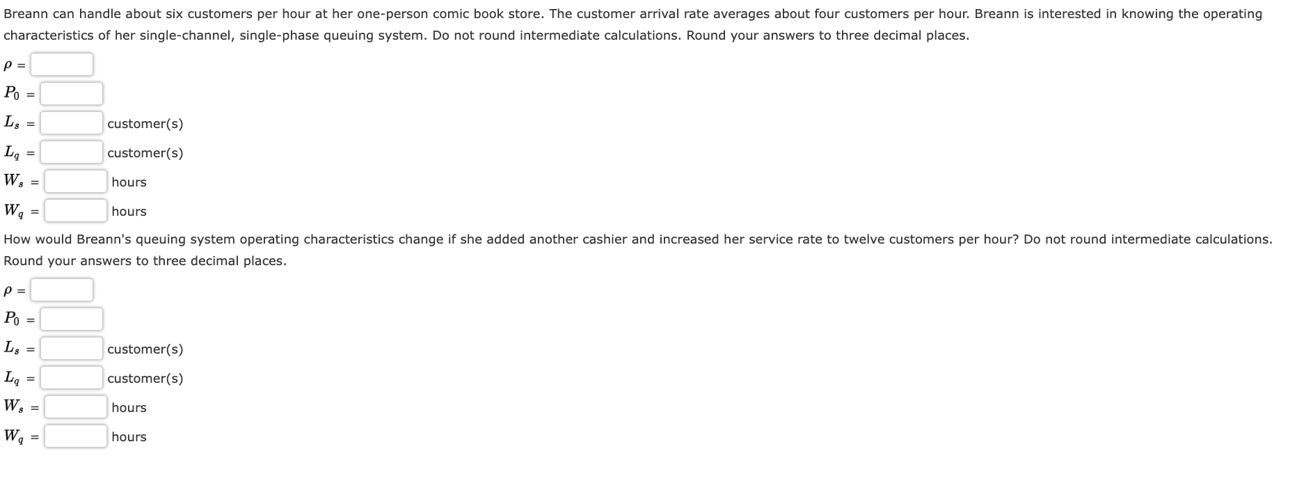 Solved Round your answers to three decimal places. | Chegg.com