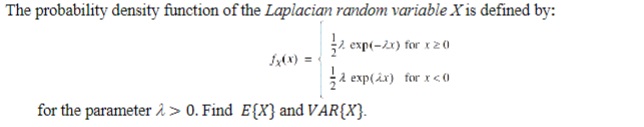 Solved The probability density function of the Laplacian | Chegg.com