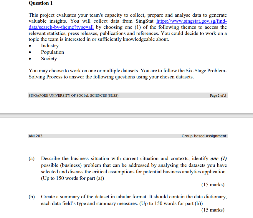 Solved This project evaluates your team's capacity to | Chegg.com