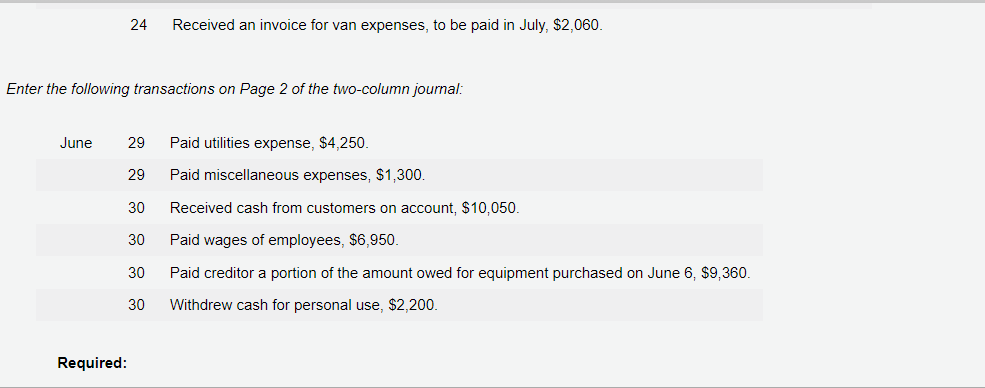 Solved Required: 1. Journalize each transaction in a | Chegg.com