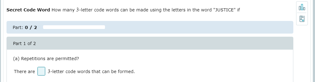 Solved Secret Code Word How many 3-letter code words can be | Chegg.com