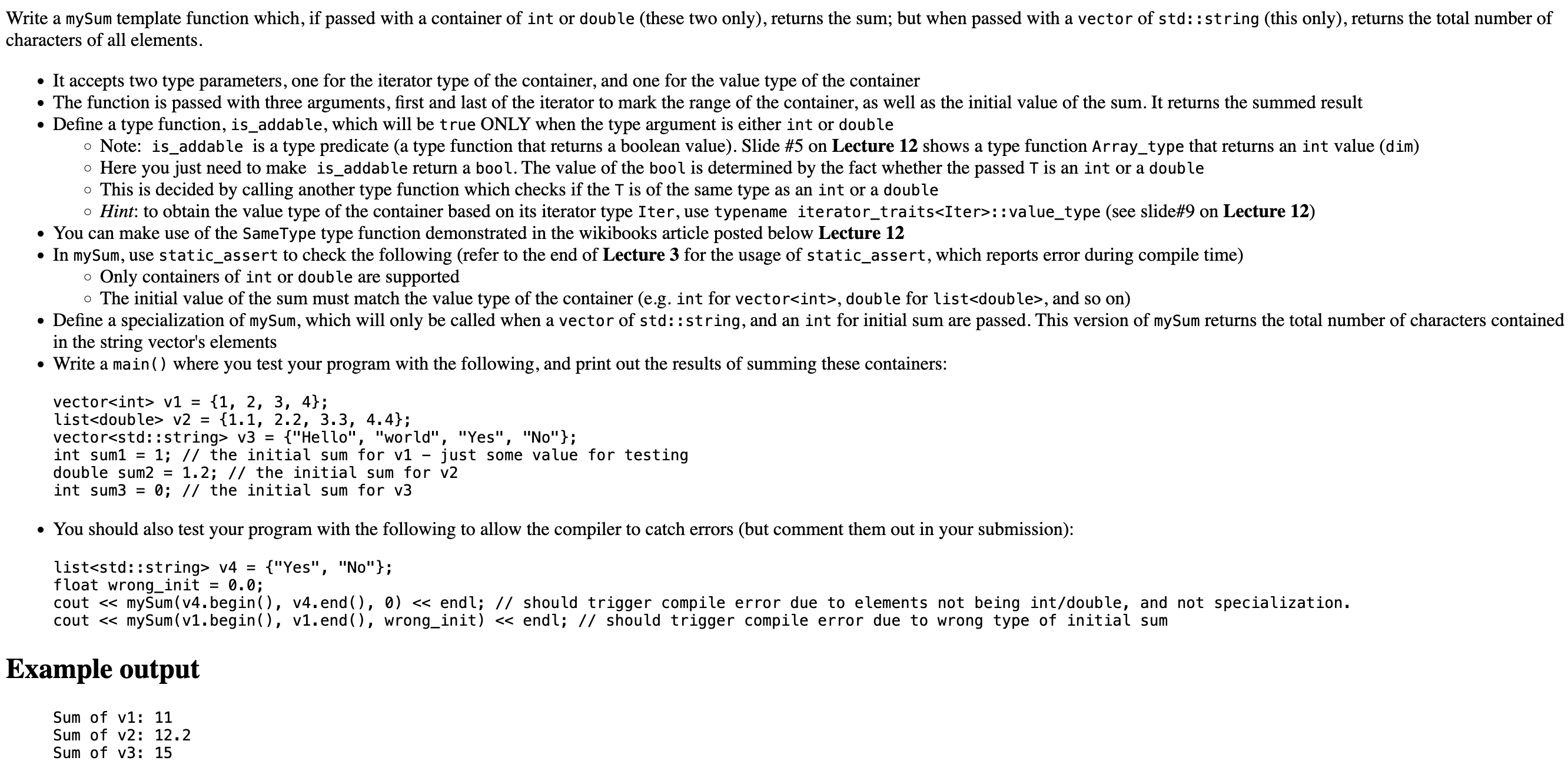 Solved please write a c++ ﻿program for beginners that does | Chegg.com