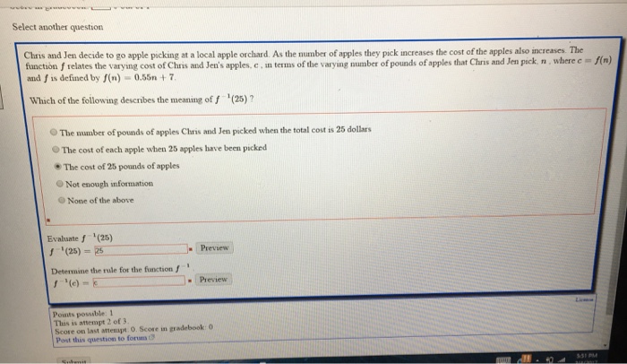 Solved Chris and Jen decide to go apple picking at a local | Chegg.com
