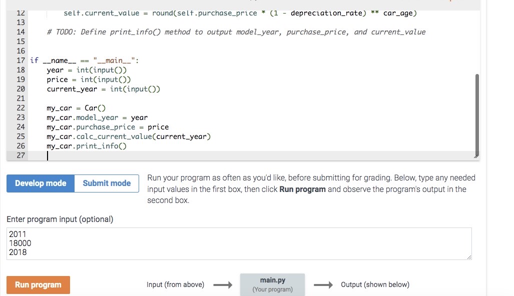 PythonComplete the Car class by creating an attribute | Chegg.com
